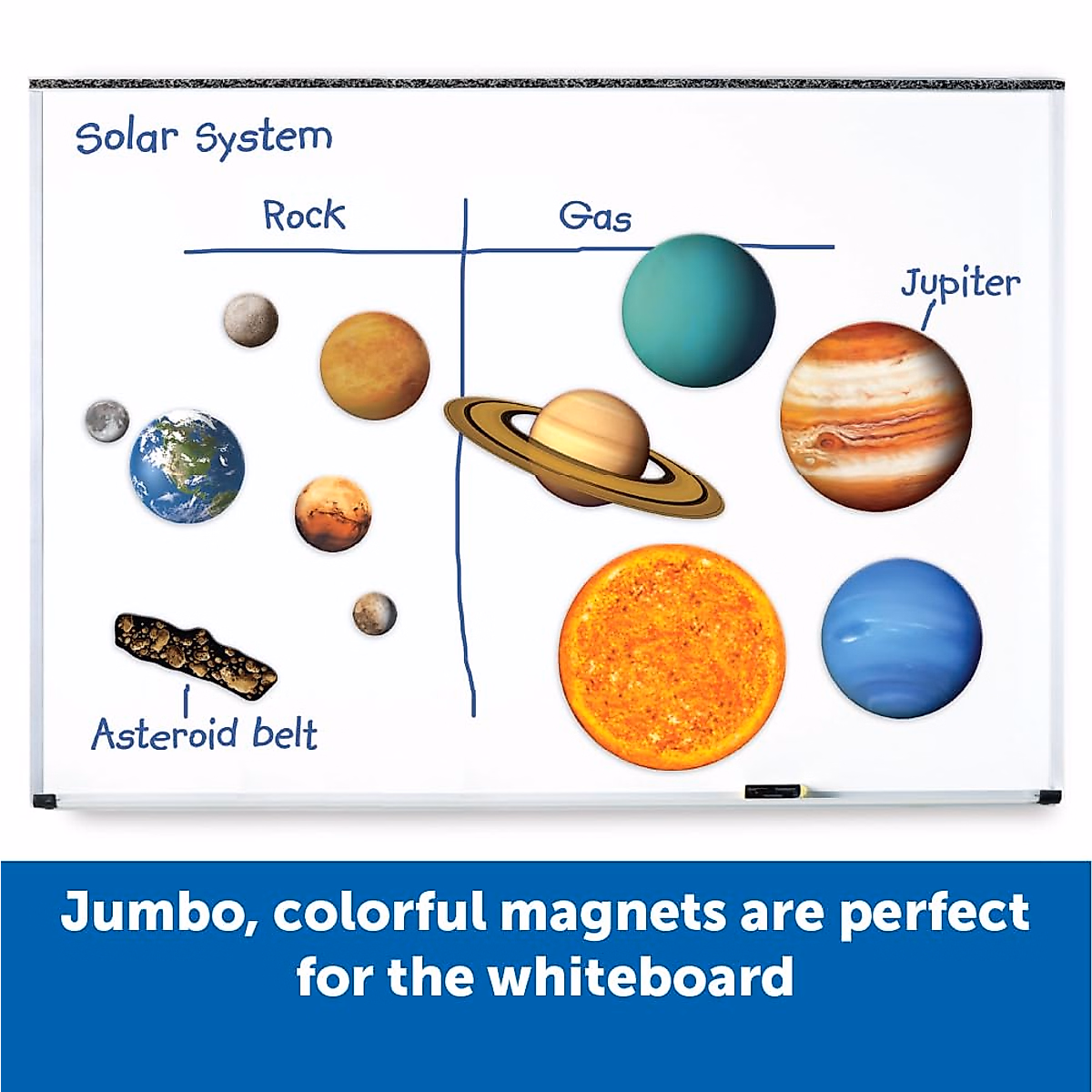 Learning Resources Giant Magnetic Solar System, Whiteboard Display, 13 Piece Set