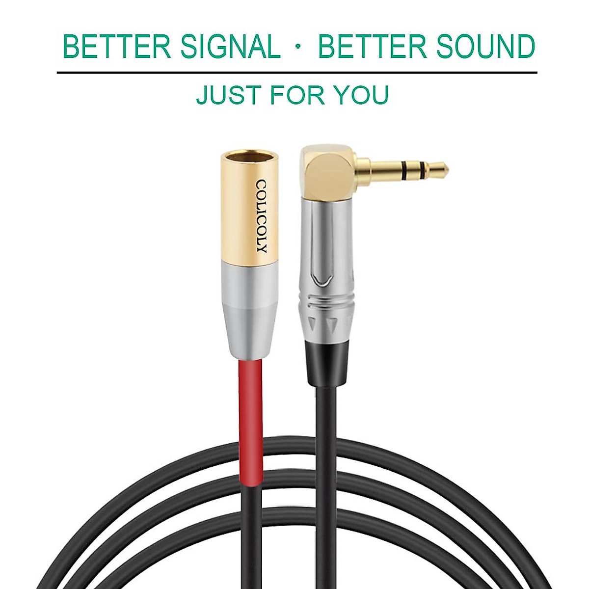 COLICOLY 3.5mm (1/8 inch) Mini Jack Stereo to 3 Pin Mini XLR Mic Instrument Cable - 3ft