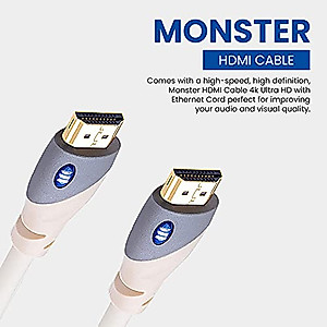 Verbatim 4-in-1 USB C Hub Adapter with Dongle - 60W Power Delivery, USB 3.0, USB 2.0 for USB C Laptops + 6FT Monster 4K Ultra HDMI Cable