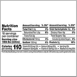 Horizon Organic Shelf-Stable 1% Low Fat milk Boxes, 8 Fl Oz (Pack of 18)