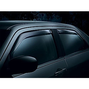 WeatherTech Custom Fit Front & Rear Side Window Deflectors for Buick Rainier, Dark Smoke