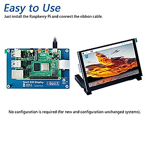 FREENOVE 5 Inch Touchscreen Monitor for Raspberry Pi 5 4 B 3 B+ A+, 800x480 Pixel IPS Display, 5-Point Touch Capacitive Screen, Driver-Free MIPI DSI Port