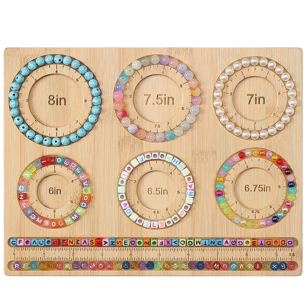 Petoysoso Bead Board for Jewelry Making, Bamboo Beading Board for Jewelry Bracelet Making, Bracelet Bead Board, Bracelet Bead Board for Bracelet, Jewelry Making, DIY