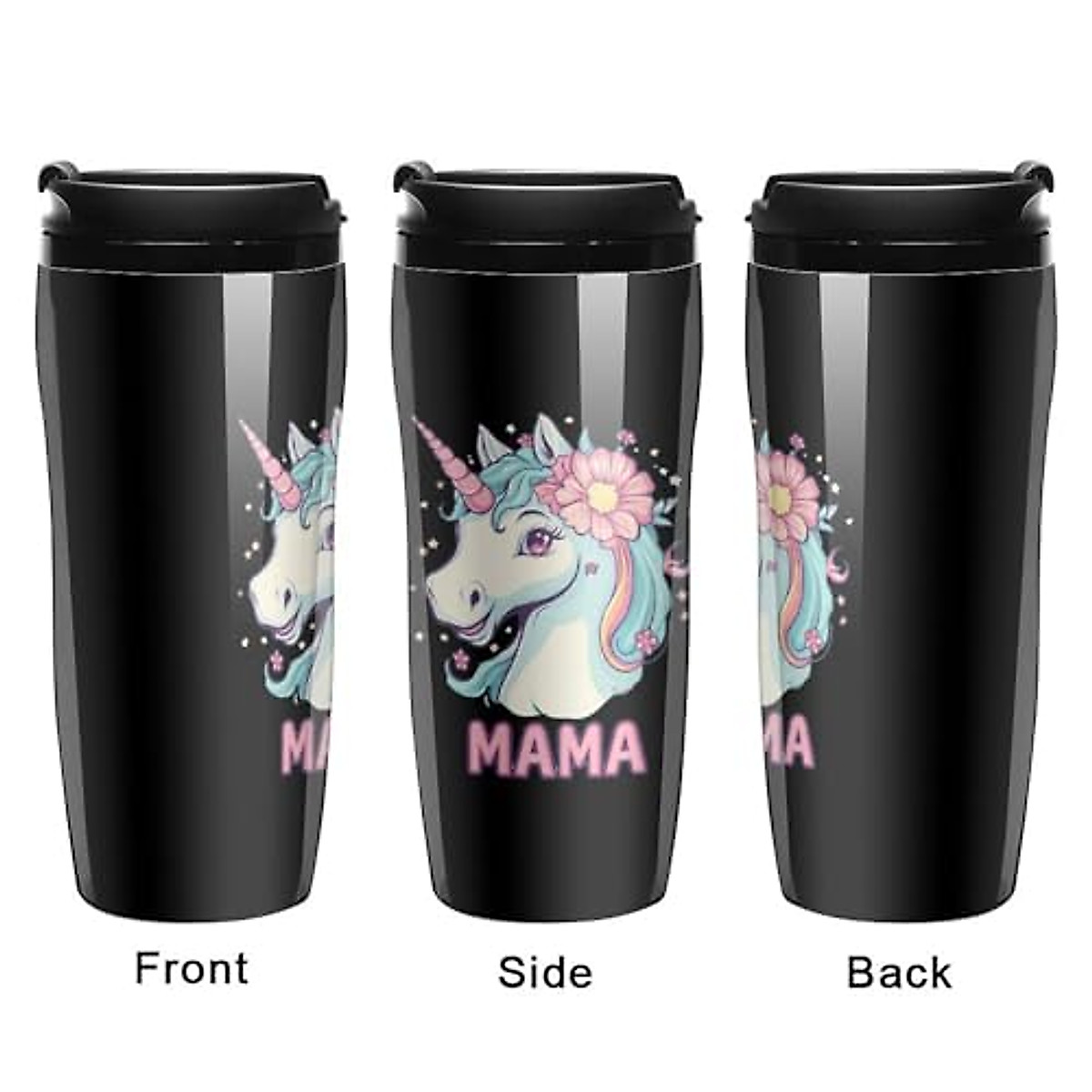 Un-icorn Mama Travel Coffee Mug Reusable Coffee Cup Tumbler with Lid for Outdoor 350ml