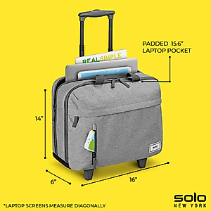 Solo Re:Start Rolling 15.6" Laptop Bag, Grey