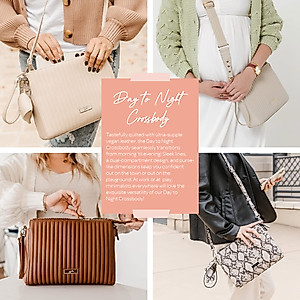 JuJuBe Crossbody Bag, Small Diaper Purse and Designer Shoulder Bag for Women with Portable Changing Pad, Handbag for Baby Travel Essentials, Removable Strap, Vegan Leather, Day to Night - Deep Ocean