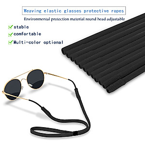 HALF CRESCEN Glasses Strap- Sports Glasses Holder (Pack of 6) Unisex Sunglass Strap,Soft Comfortable Eye Glasses String Strap for Men Women