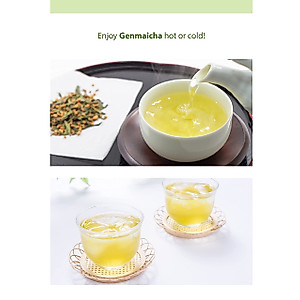 Kawashimaya Organic Genmaicha, Green Tea with Roasted Brown Rice, Loose Leaf, Made in Japan 12.69 oz (360g)