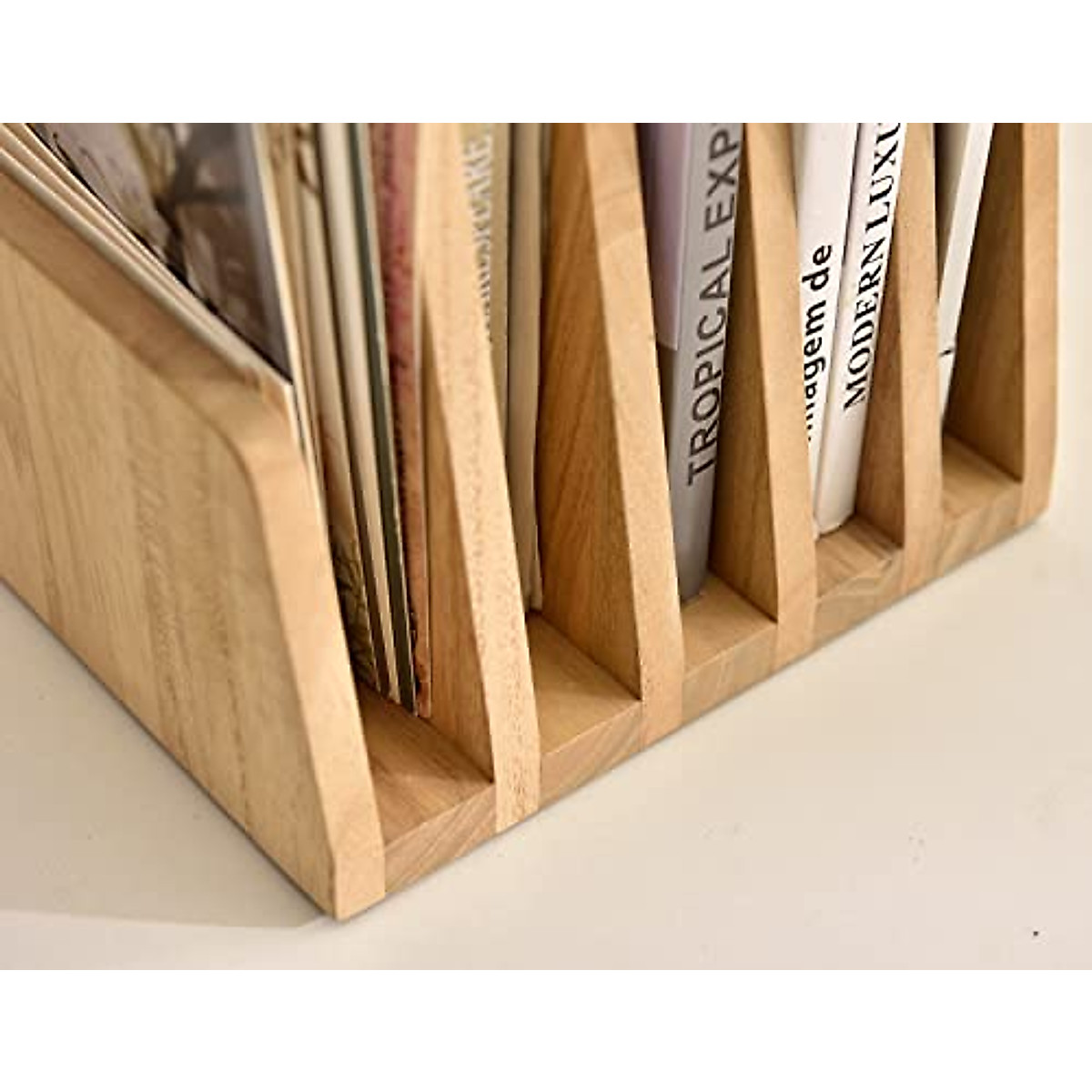 KIRIGEN Desktop File Document Holder Stand 5 Slots Mail Paper Organizer Desk Sorter Holder for File Document Organizer Stand for Home Office (5KWJJ-NA)