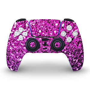 Head Case Designs Officially Licensed PLdesign Purple Pink Art Mix Vinyl Faceplate Sticker Gaming Skin Case Cover Compatible with Sony Playstation 5 PS5 Disc Edition Console & DualSense Controller