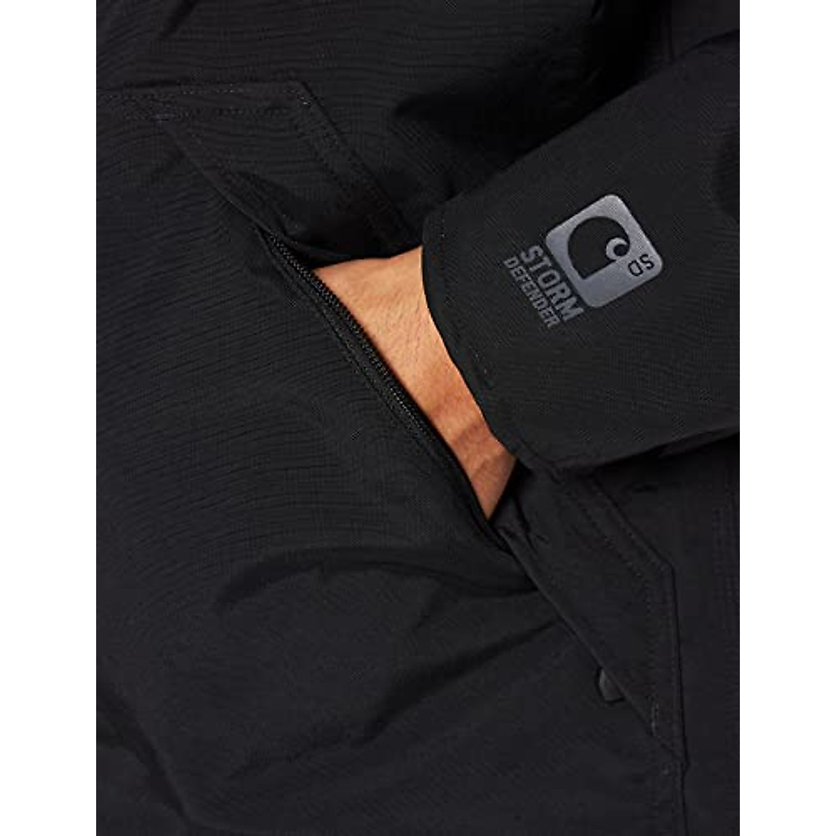 Carhartt Men's Storm Defender Loose Fit Heavyweight Jacket (Regular and Big & Tall Sizes),Black,Large
