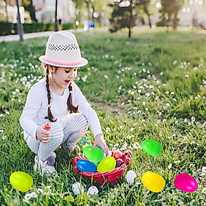 JIABNUKKN Easter Basket Stuffers Eggs Filled 6 Pack Large Eggs with Cute Dolls Inside, Easter Gifts Colorful Easter Egg Stuffers for Toddlers Kids EasterToys