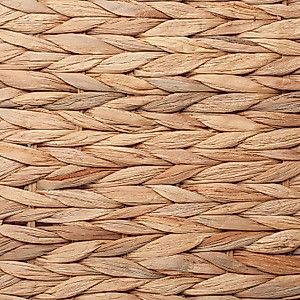 Set of 4 Wicker Storage Basket, Woven Baskets for Storage, Foldable Wicker Storage Basket for Shelf, Cube Storage Bin for Shelves, Water Hyacinth Laundry Organizer Square Shelf Baskets, 12''x12''x12''