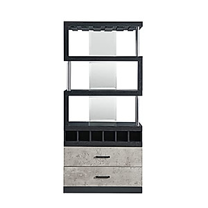 Home Source Jill Zarin Contemporary Bar Cabinet Black