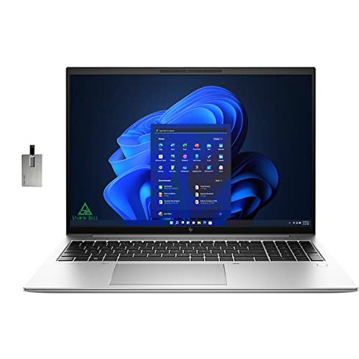HP 2022 EliteBook 845 G9 14" WUXGA Business Laptop, Ryzen 7 Pro 6850U, 32GB DDR5 RAM, 1TB PCIe SSD, Backlit Keyboard, Fingerprint Reader, 1440p Camera, Win 10 Pro, Silver, 32GB SnowBell USB Card