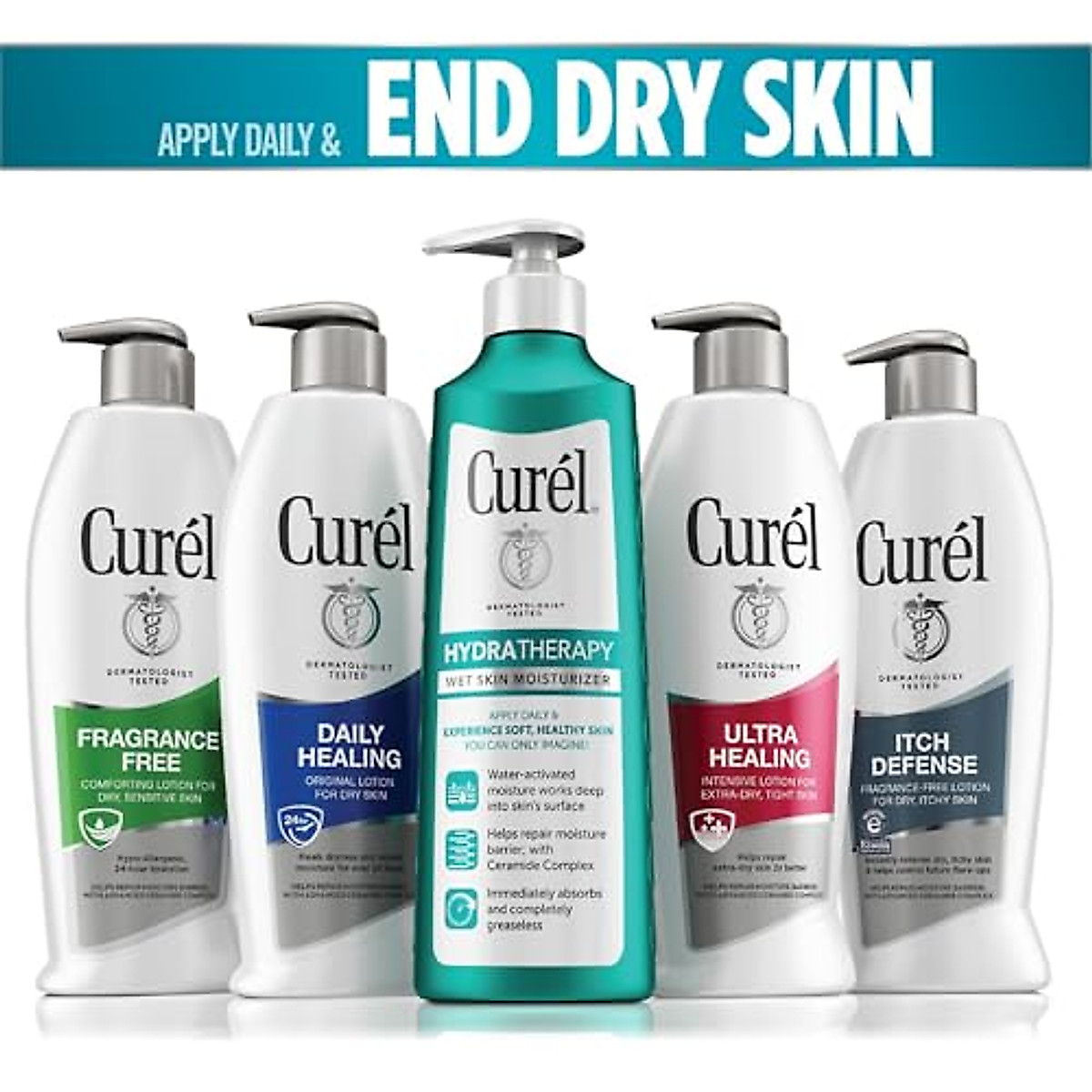 Curel Extra Dry Skin Therapy Lotion, Body and Hand Moisturizer, Hydra Silk Hydration, with Advanced Ceramide Complex, and Aloe Water, 12 oz