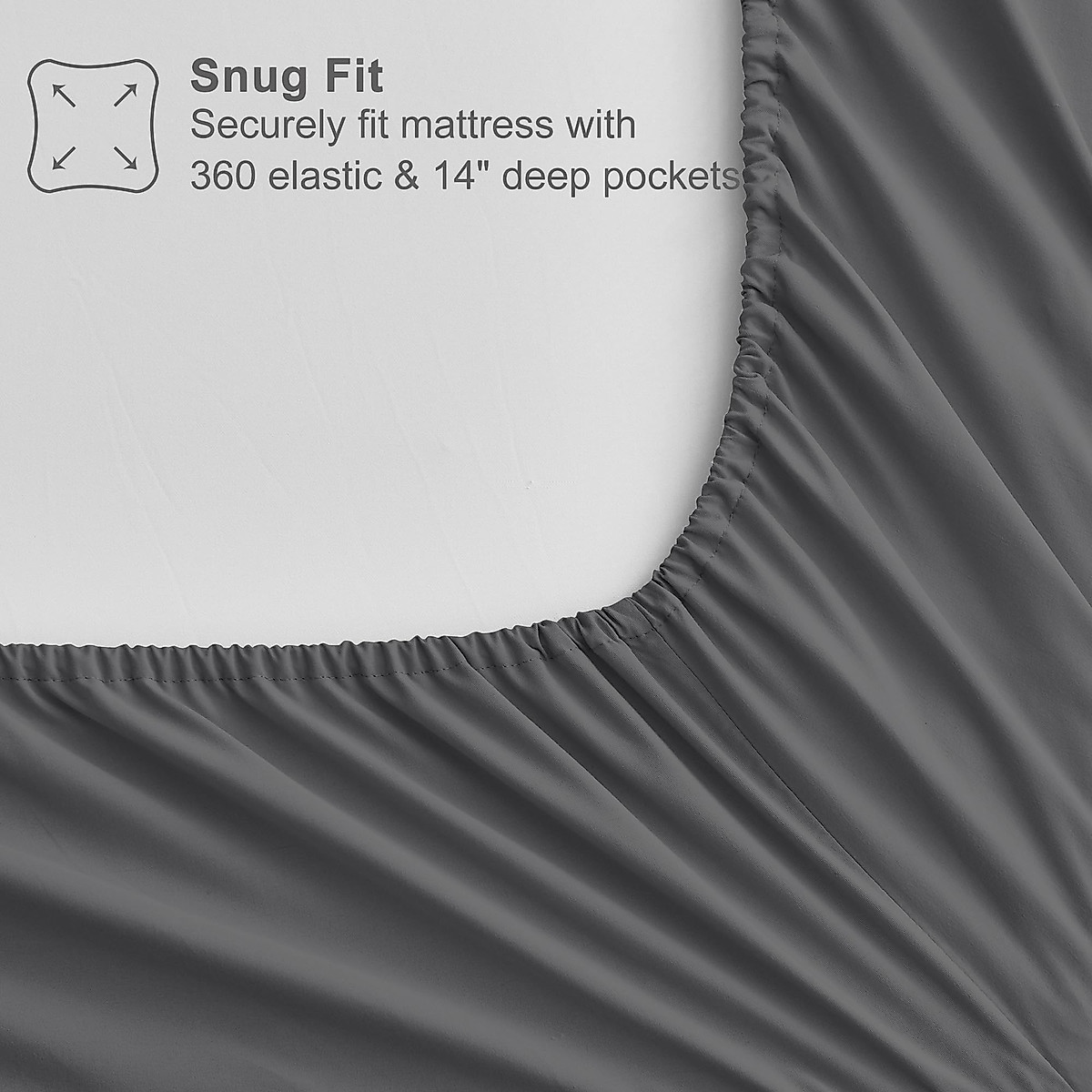 Maple&Stone Queen Size Comforter Set 7 Pieces Bed in a Bag - Down Alternative Bed Set with Sheets, Pillowcases & Shams, Soft Reversible Duvet Insert for Queen Bed, Black