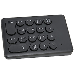 Numeric Keypad for Laptop, Portable Mini Number Pad 18 Keys, Mute Function, 10M Stable Connection, Number Keyboard Extensions for Laptop, PC, Desktop (Black)