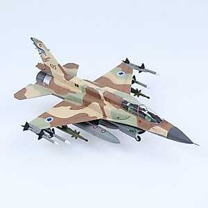 vdakyurm F-16I Storm Israeli Air Force Attack Falcon Fighter Model Planes 1:72 Scale Diecast Military Airplane Models for Collection and Gift