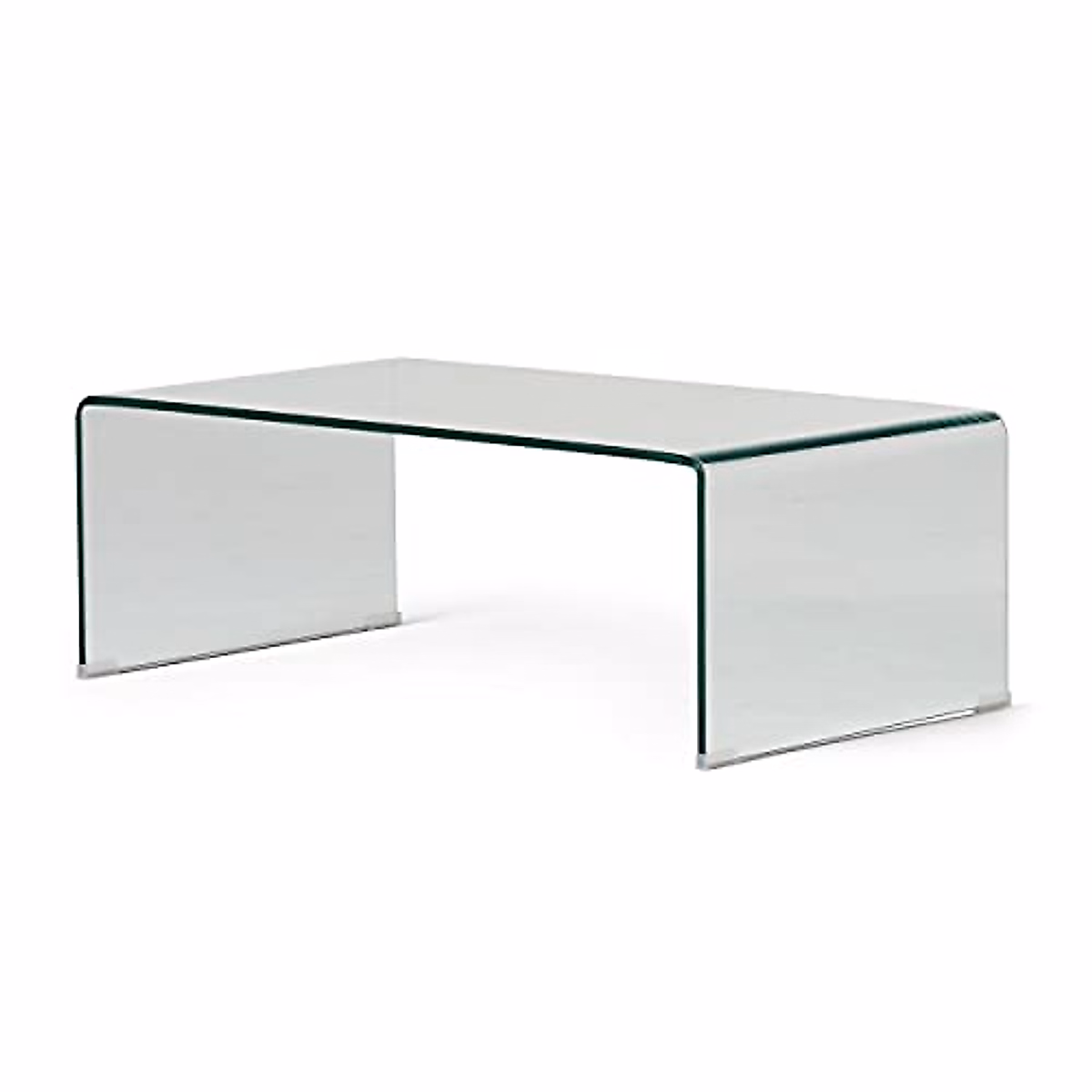 Christopher Knight Home Cadyn 12mm Tempered Glass Console Table, Clear & Pazel 12mm Tempered Glass Coffee Table, Clear