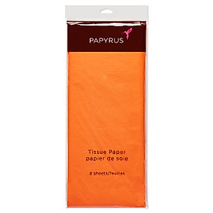 Papyrus 8 Sheet Orange Tissue Paper for Halloween, Thanksgiving, Birthdays and All Occasions