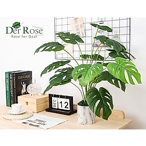 Der Rose 28" Fake Plants Tall Artificial Faux Plants in Pot for Home Farmhouse Bedroom Living Room Decor Indoor