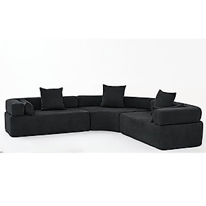 Guo Baitur Oversized Couch – Curved Sofa Bed for Living Room, Boucle Fabric, Unique Design
