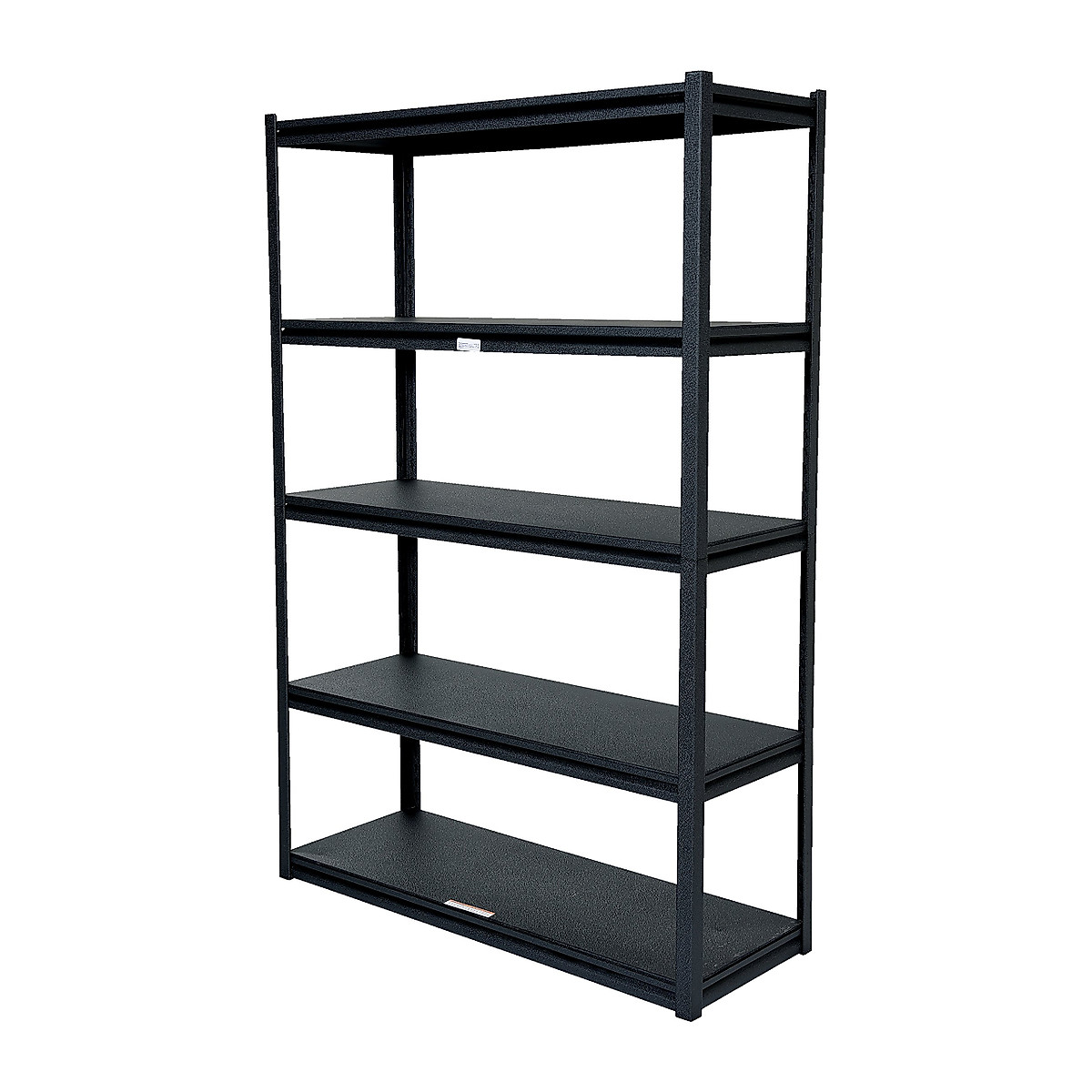 Vestil PCBS-1848 Steel Powder Coated Bolt-Less Shelving 48 in. x 18 in. x 72-1/4 in. 2000 Lb. Capacity Black