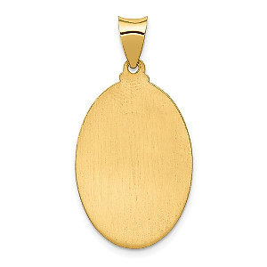 IceCarats 14K Yellow Gold Saint Anthony Medal Necklace Charm Pendant 33mm x 17mm Only