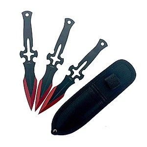 MasterTarget Target Master 8" 3PCS Cross Style Fixed Blade Set. 440 Stainless Steel Blade, Gifts