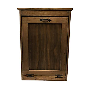 Dicks Wood Creations Wooden Tilt-Out Trash Bin Solid Top