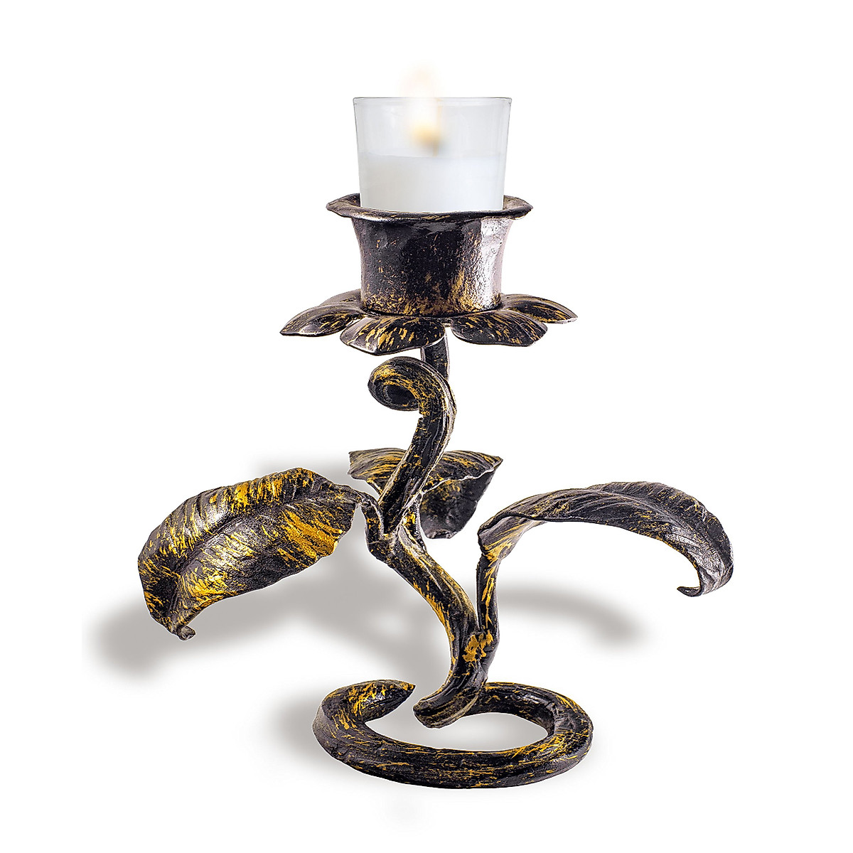 Harmonic Blossom Glass Votives - Premium White Unscented Votive Candles in Clear Elegant Holders - 15 Hour Long Lasting Burn Time - for Weddings, Parties and Event Decoration Centerpieces (12 Pack)