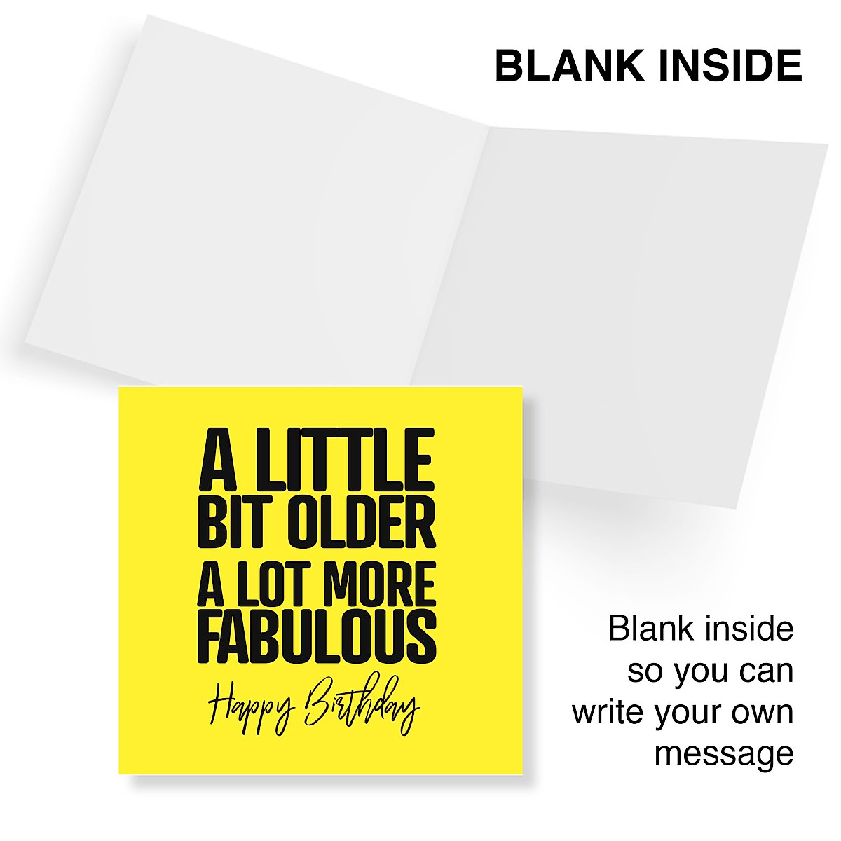 Punkcards - Birthday Card for Friend - 'A little bit older A lot more fabulous' - Best Friend Birthday Card - Birthday Card Friend Female - Special Friend Birthday Card