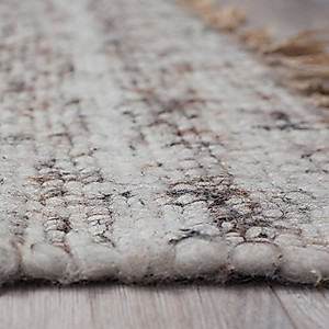 Linon Verginia Berber Rectangle Area Rugs 3.5' x 5.5'/Dark/Natural