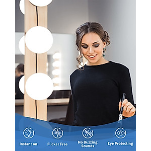 8 Pack Daylight LED Globe Light Bulbs for Bathroom, 120V 60 Watt Eqv., E26 Medium Base, Non-Dimmable Vanity Light Bulbs Round, 5000K Bright G25 LED Bulb Over Mirror