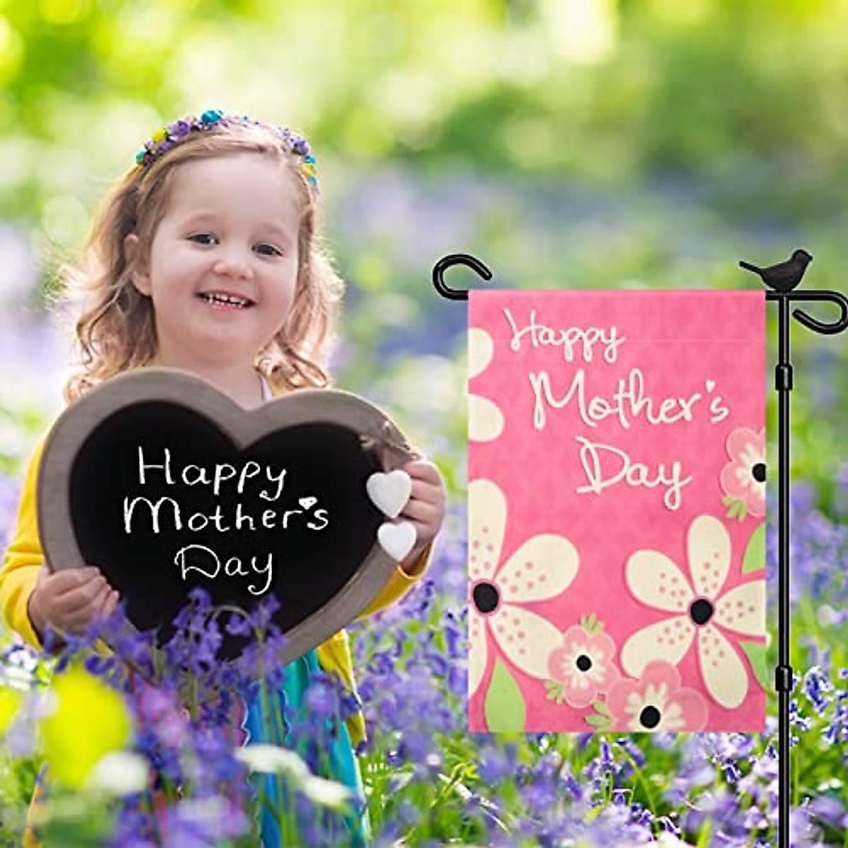 SHARE&CARE Mothers' Day Garden Flag Decorative of different holidays for Garden and Home Decoration 12 x 18 Inches (Mother's Day)