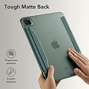 ESR for iPad Pro 11 Inch Case (2022/2021), Ascend Trifold Smart Case with Magnetic Clasp, Auto Sleep and Wake, Slim and Lightweight, Pencil 2 Wireless Charging, Frosted Forest Green