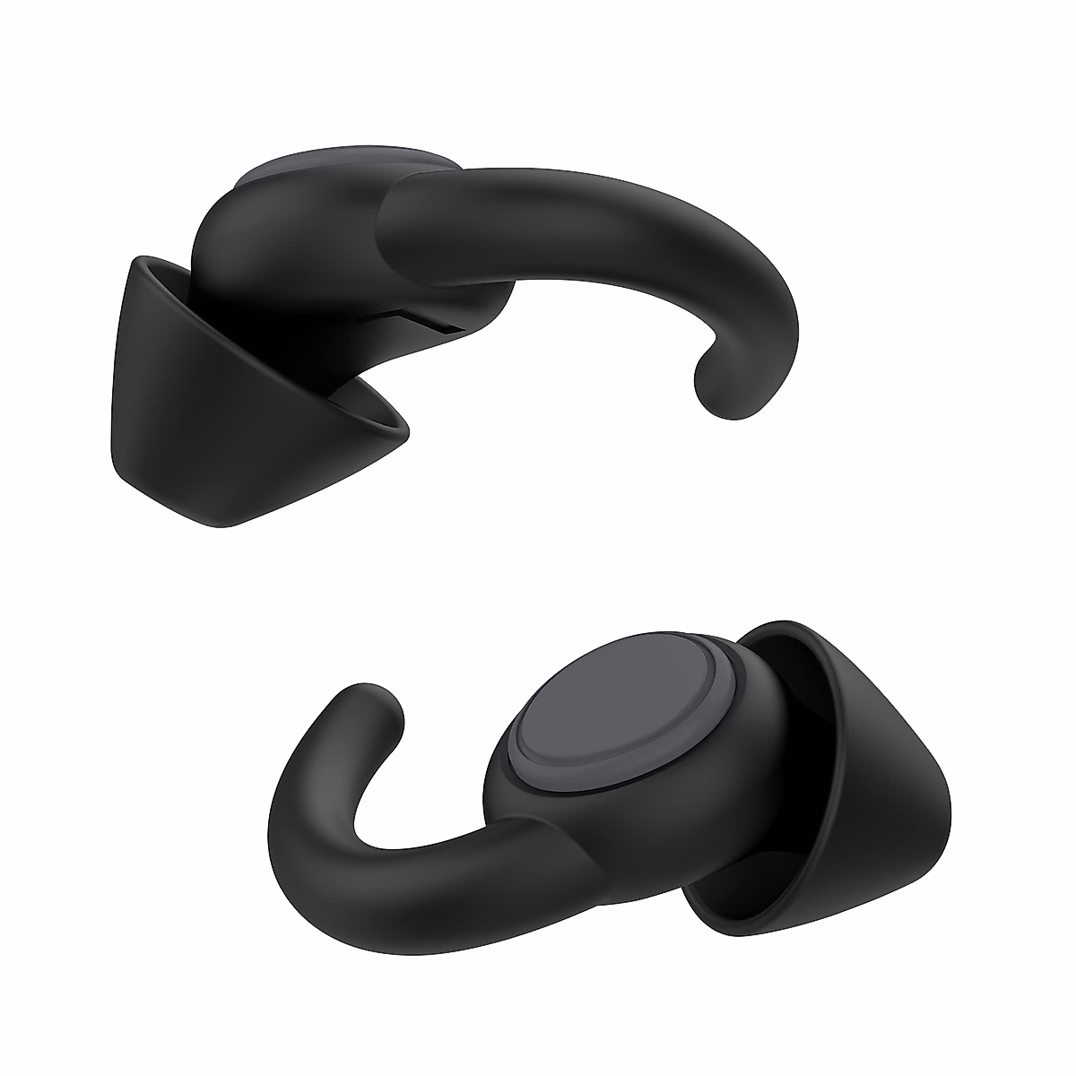 Afflatus Ear Plugs for Sleeping Noise Cancelling, 2 Pairs (S+L) Comfortable Reusable Noise Reduction Ear Plugs, Earplugs for Sleep, Snoring (Pure Black)
