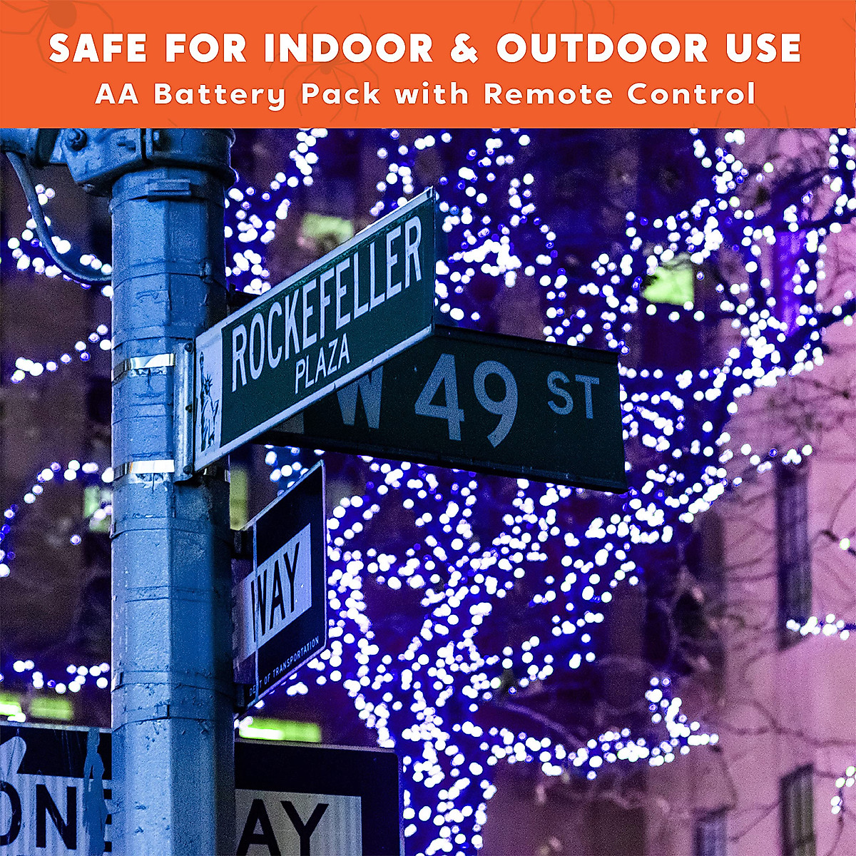 Joiedomi 100 (2x50) LED Halloween String Lights 67.2FT (2x33.6) Green Wire for Indoor Outdoor Holiday Décor Halloween Event Decoration, Tree, Eaves, Haunted House Theme Party (Purple)