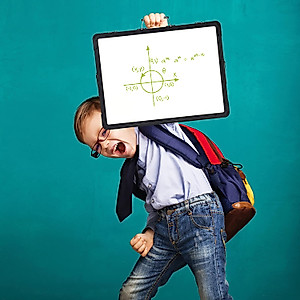 Small Dry Erase White Board - TSJ OFFICE 12" x 16" Mini Easel Desktop Double Sided Whiteboard, Portable Magnetic Board on Table Top with Holder for Drawing, Teacher Instruction, Memo Board