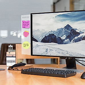 Monitor Memo Board - Multifunction Computer Monitor Memo Board Transparent Monitor Side Panel Creative Desktop Memo Board Easy to Use Suitable for Home Office Desktop 2pcs (Left and Right)