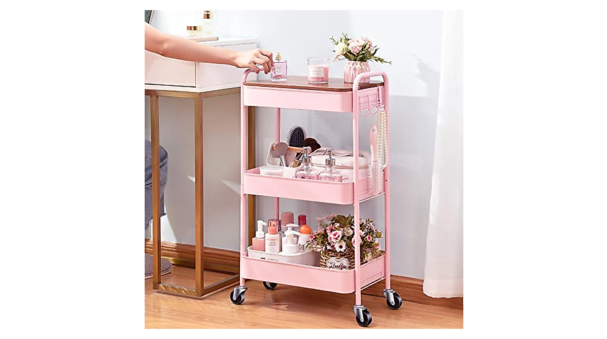 TOOLF 3-Tier Rolling Cart - Easy Assembly & Versatile Use