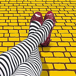 4.5 x 9 Feet Yellow Brick Road Runner Novelty Aisle Floor Runner Brick Wall Backdrop, Princess Decorations Party Supplies for Halloween Cosplay Party (3 Pieces)