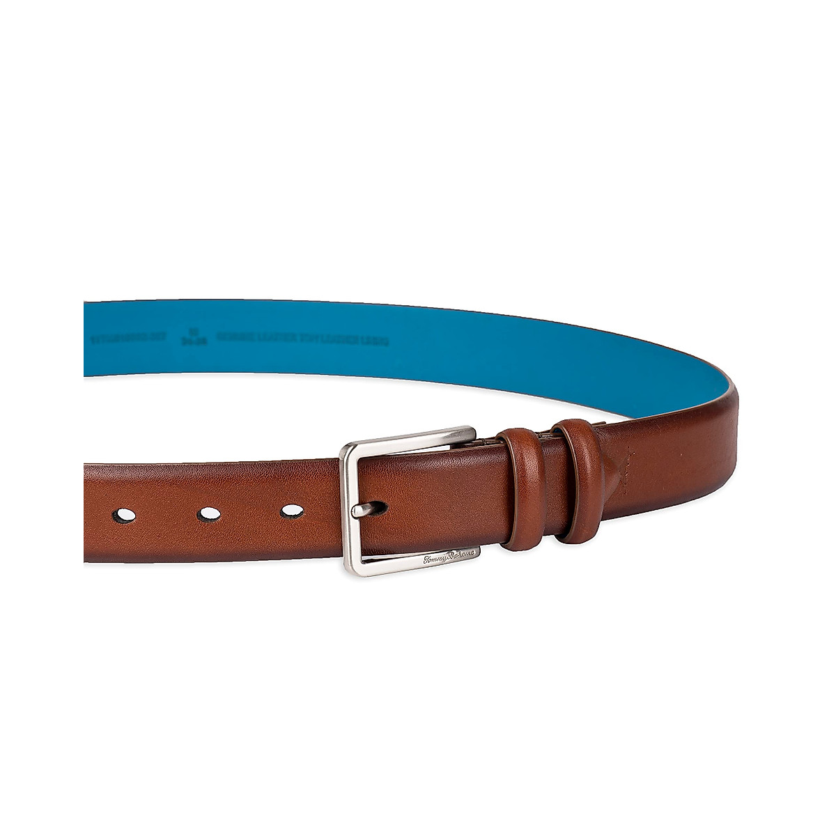 Tommy Bahama Men's Leather Dress Double Belt Loop, Cognac, Medium