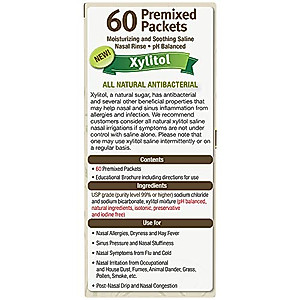 NeilMed Sinus Rinse Premixed Refill Packets with Xylitol, 60ct.