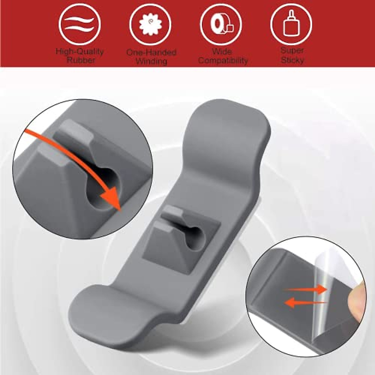 Cord Organizer for Appliances, 6Pcs Kitchen Appliance Cord Winder, The Cord Wrapper for Small Home Appliances(6Gray)