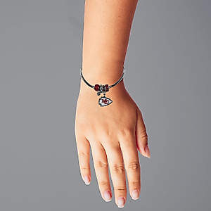 NFL Siskiyou Sports Womens Kansas City Chiefs Euro Bead Earrings and Bracelet Set One Size Team Color