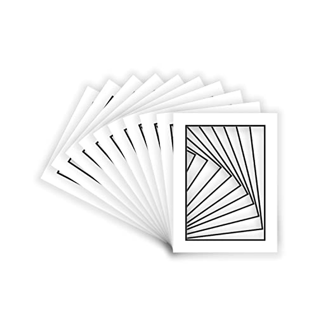 5x7 Mat for 4x6 Photo - Precut White on Black Double Mat Picture Matboard for Frames Measuring 5 x 7 Inches - Bevel Cut Matte to Display Art Measuring 4 x 6 Inches - Acid Free ONE MAT