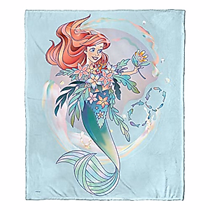 Northwest Little Mermaid/Ariel Silk Touch Throw Blanket, 50" x 60", Celebration Ariel