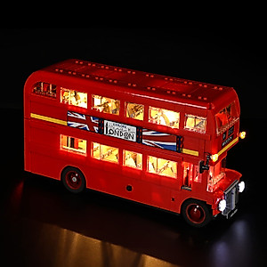 BRIKSMAX Led Lighting Kit for Creator London Bus - Compatible with Lego 10258 Building Blocks Model- Not Include The Lego Set (Remote-Control Version)